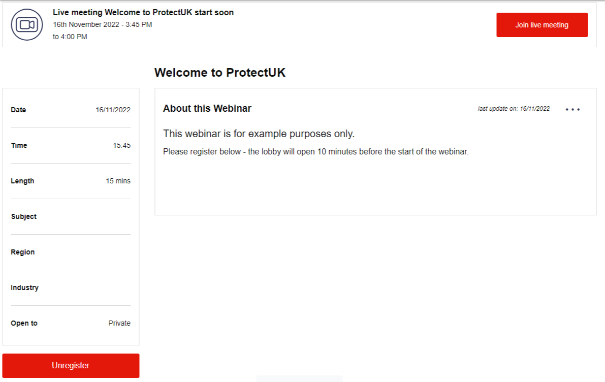 Join a webinar on ProtectUK | ProtectUK